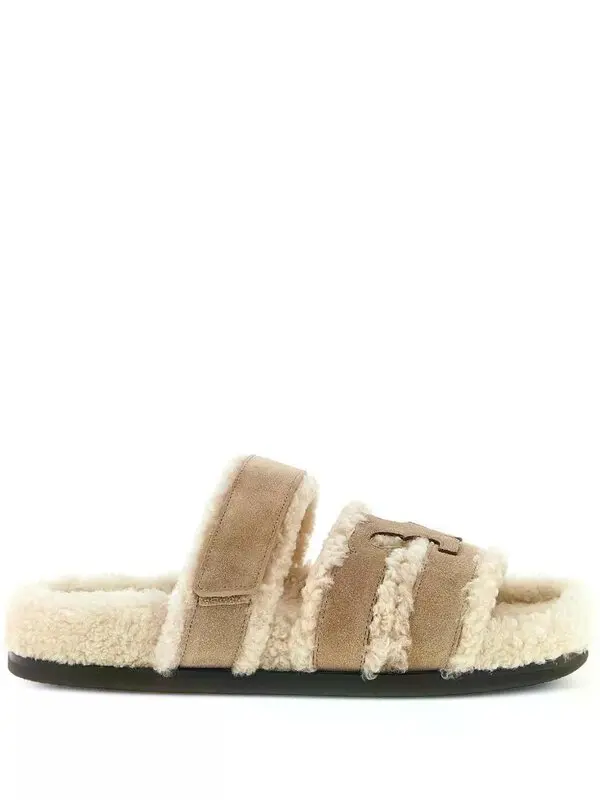 Tory Burch Shearling Slides