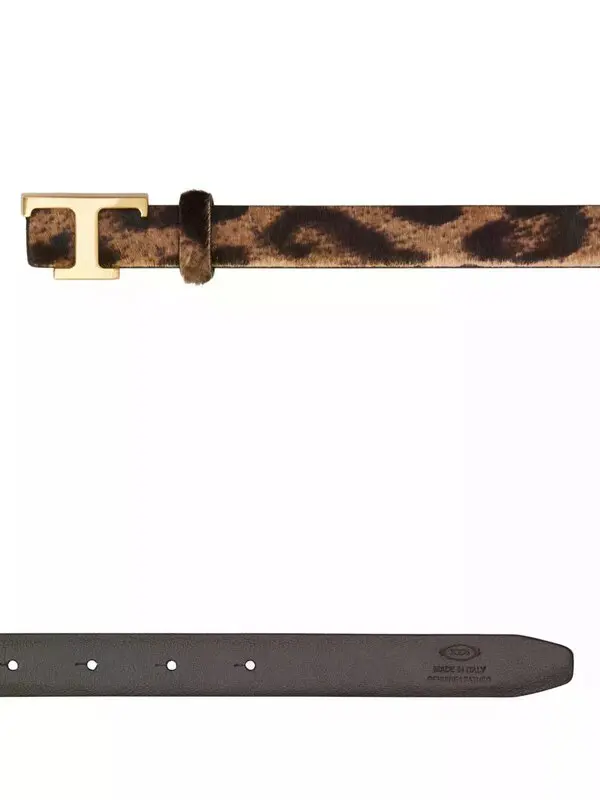 TOD'S T-buckle Reversible Belt - Brown