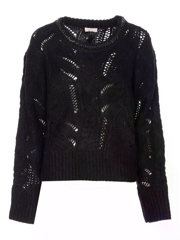 Liu Jo Knitted Sweater With Chain Embellishments