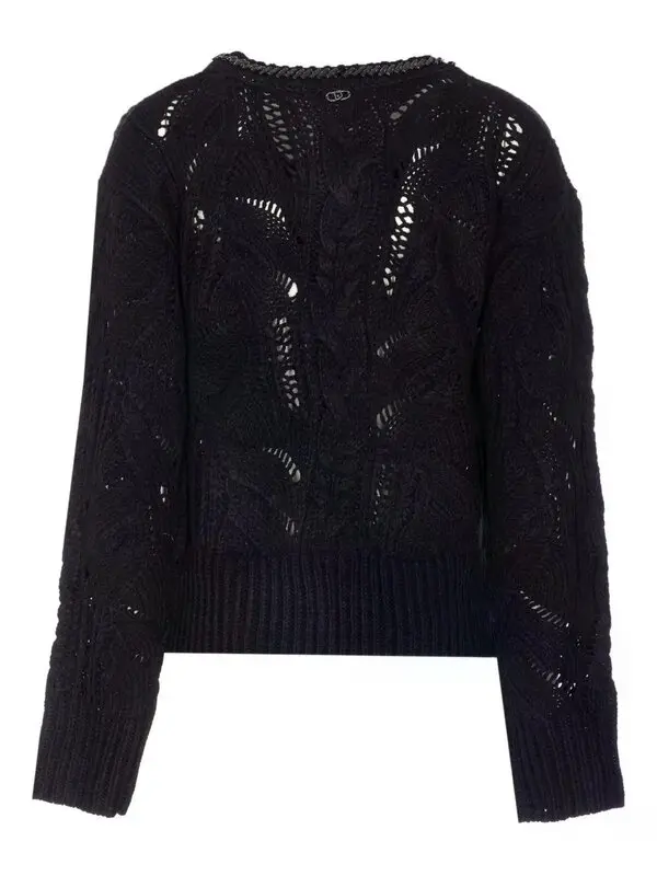 Liu Jo Knitted Sweater With Chain Embellishments