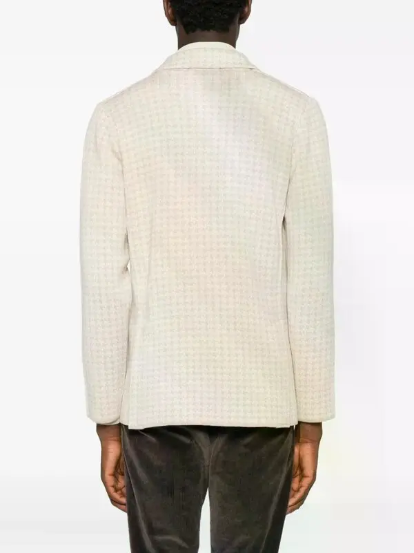 LARDINI Double-breasted Houndstooth Jacket