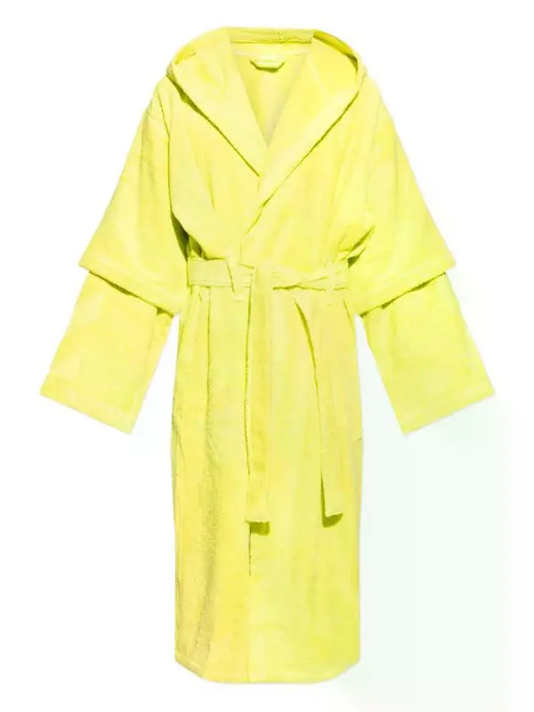Off-White Hooded Robe - Yellow