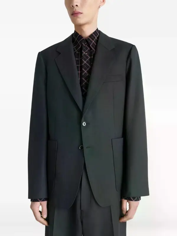 LEMAIRE Tailored Wool Blazer - Black