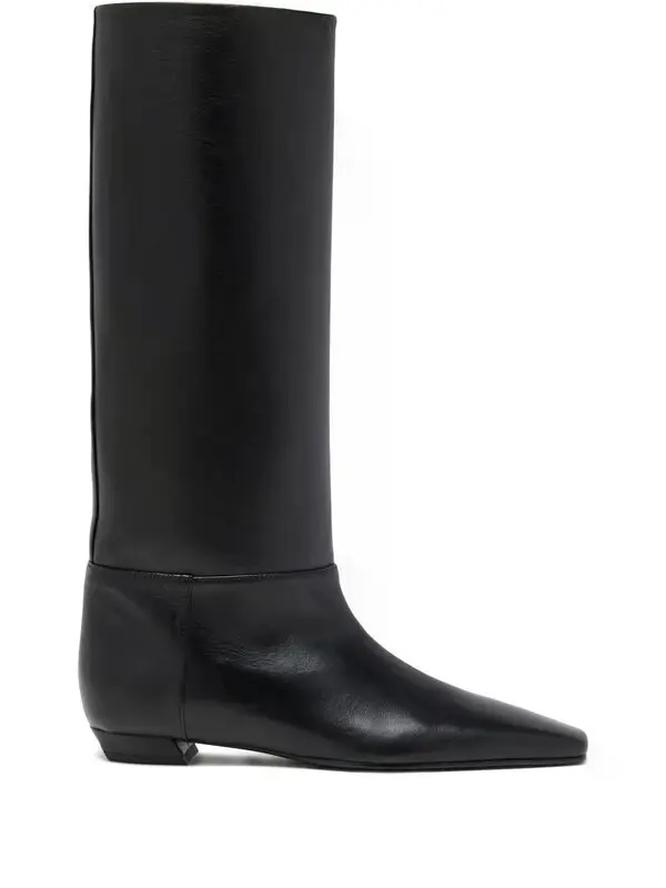 Proenza Schouler Trap Leather Knee-high Boots - Black