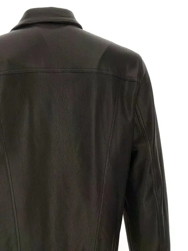 Tagliatore Leather Shirt Jacket