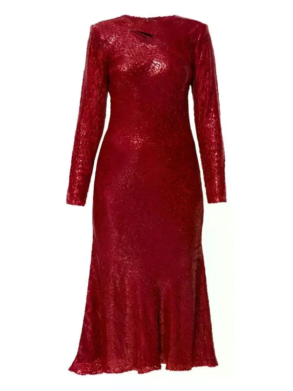SELF-PORTRAIT Lurex-detail Silk Dress