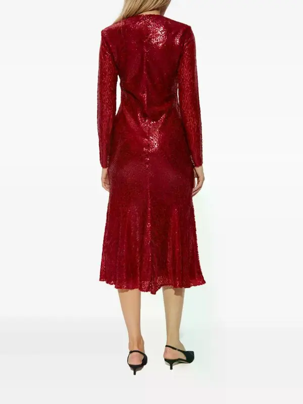 SELF-PORTRAIT Lurex-detail Silk Dress