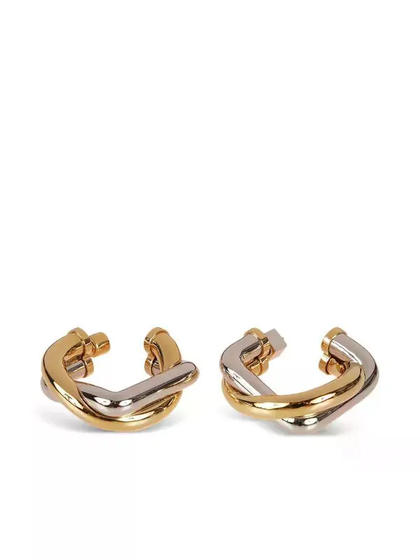Jacquemus Doppio Intertwined Hoop Earrings - Gold