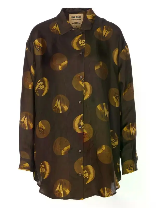 UMA WANG Printed Button-down Top