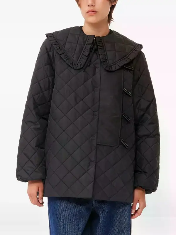GANNI Ruffled Quilted Jacket