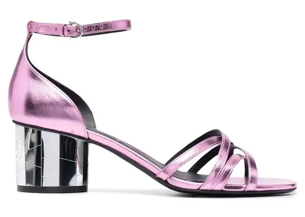 FERRAGAMO Mirrored 60mm Heel Sandals - Pink