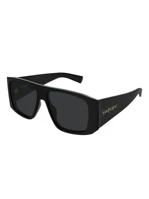Saint Laurent Rectangle Logo Sunglasses