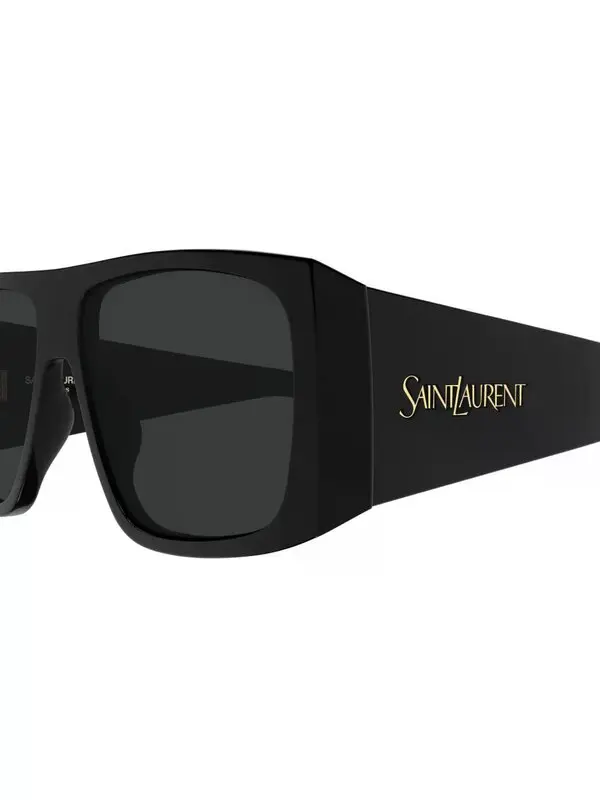 Saint Laurent Rectangle Logo Sunglasses
