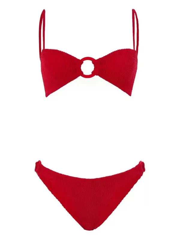 Hunza G Hoop-detail Two-piece Bikini - Red