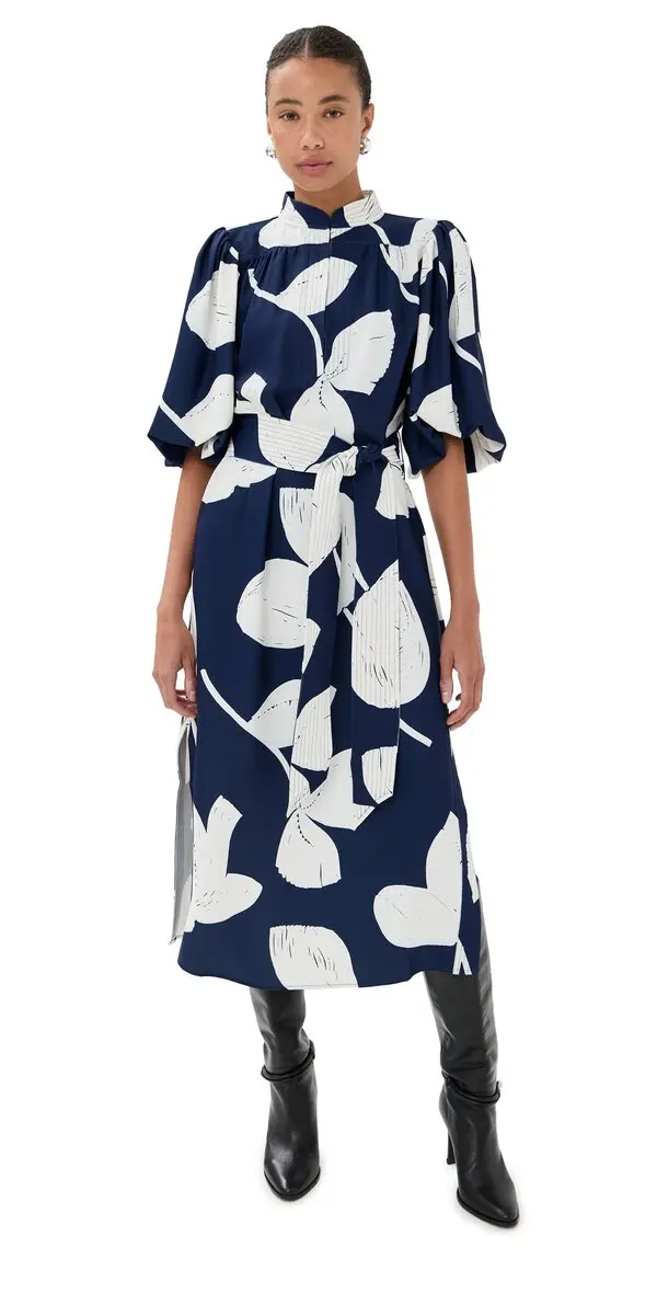 Figue Dani Dress - Honeysuckle Floral Ocean Blue | Editorialist