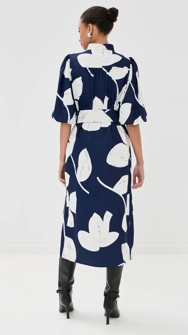 Figue Dani Dress - Honeysuckle Floral Ocean Blue