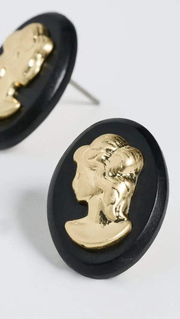 Clare V. Cameo Stud Earrings