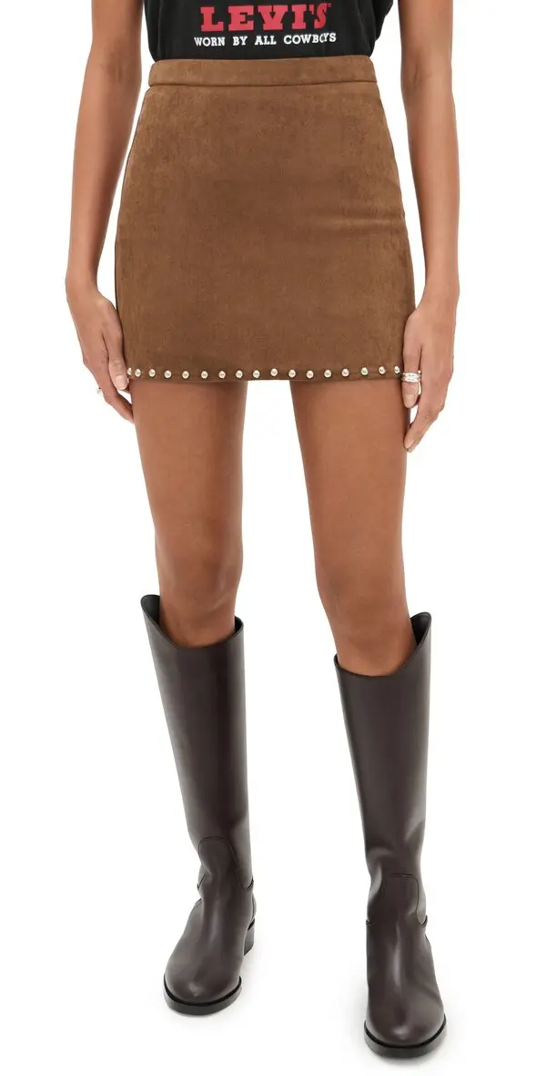 Moon River Moon Studded Mini Skirt