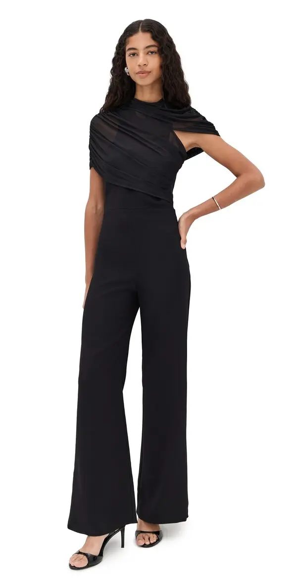 Amanda Uprichard Evianna Sleeveless Jumpsuit - Black