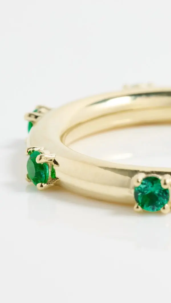 JENNA BLAKE 18k Gold Ring With Emerald