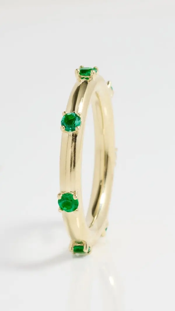 JENNA BLAKE 18k Gold Ring With Emerald
