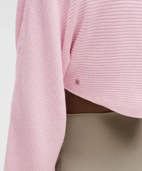 Lululemon Cotton-blend Mockneck Knit Shrug - Blissful Pink
