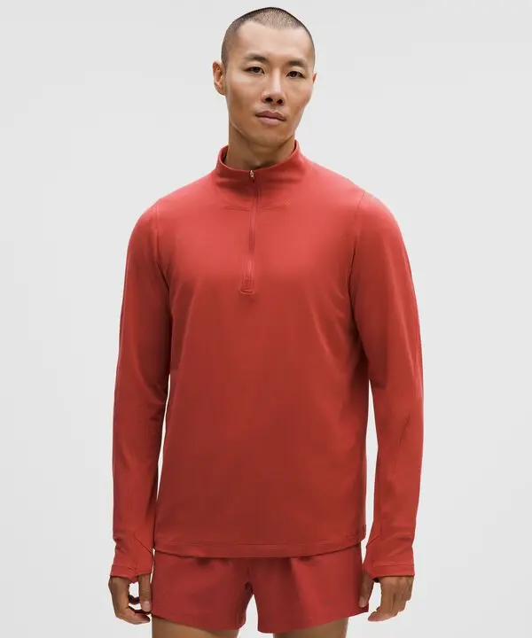 Lululemon Rulu Fleece Half-zip Long-sleeve Shirt - Dare Devil