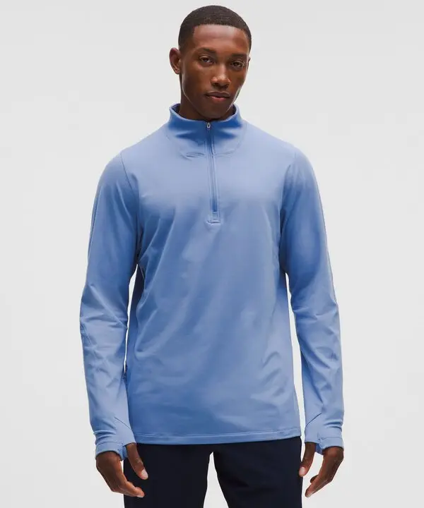 Lululemon Rulu Fleece Half-zip Long-sleeve Shirt - Prep Blue