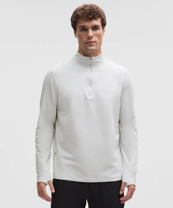 Lululemon Rulu Fleece Half-zip Long-sleeve Shirt - Vapor