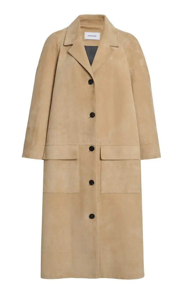 FERRAGAMO Suede Car Coat