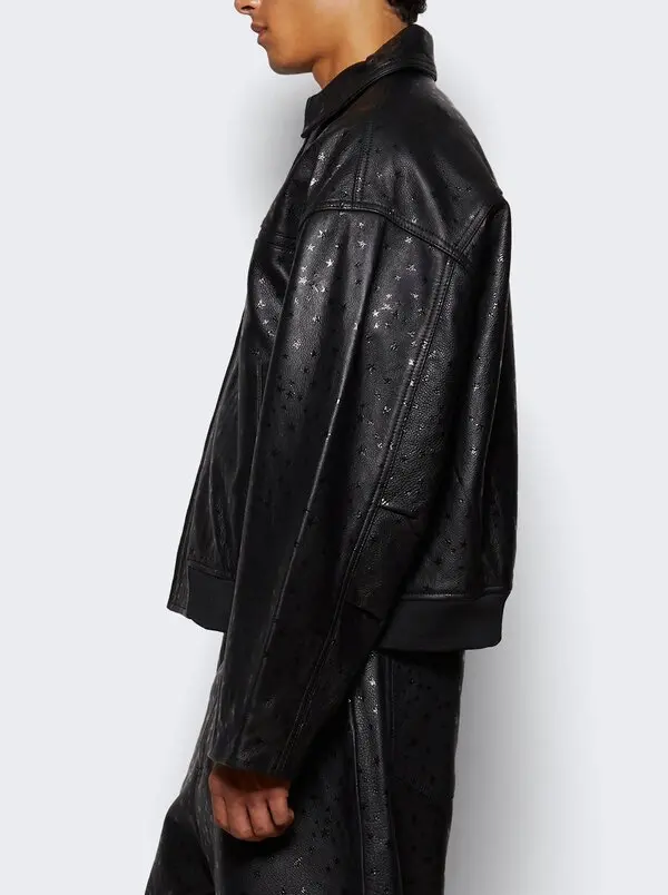 NAHMIAS Leather Star Oversized Bomber