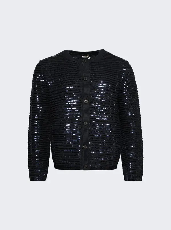 BODE Sequin Spotlight Cardigan - Black