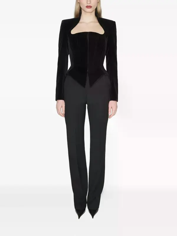 MUGLER Velvet Corset Jacket