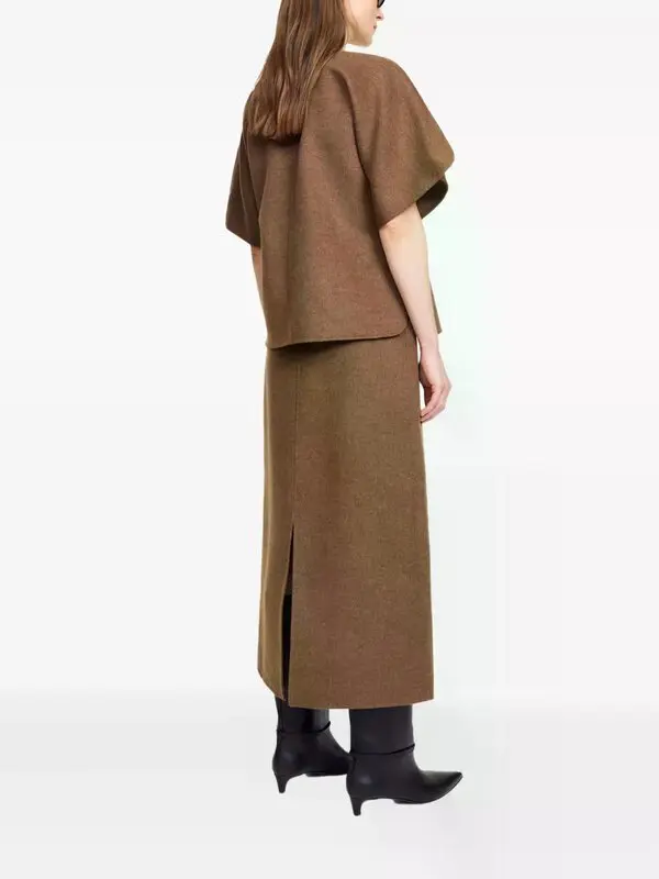 BY MALENE BIRGER Palomie Slit Skirt - Brown