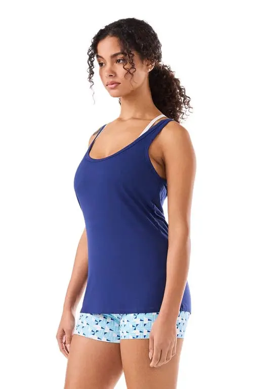 TAVI Fitted Swoop Tank - Deep Navy