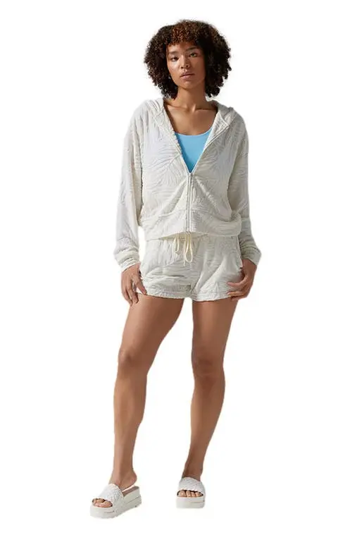 TAVI Palm Terry Zip Hoodie - Coconut