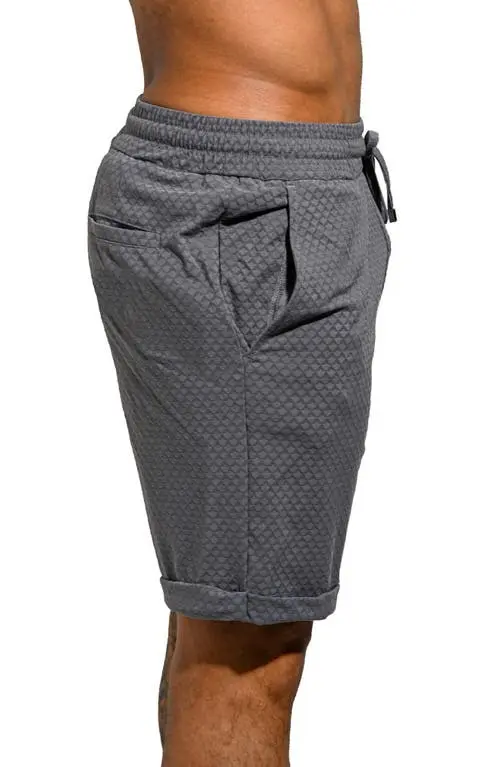 MACEOO Cotton Blend Drawstring Shorts - Grey