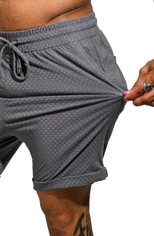 MACEOO Cotton Blend Drawstring Shorts - Grey