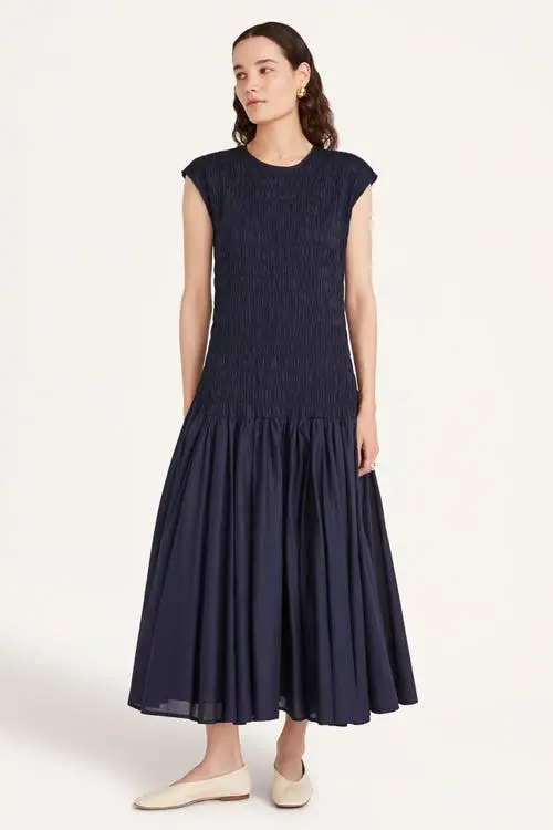 Merlette Stijl Midi Dress - Navy