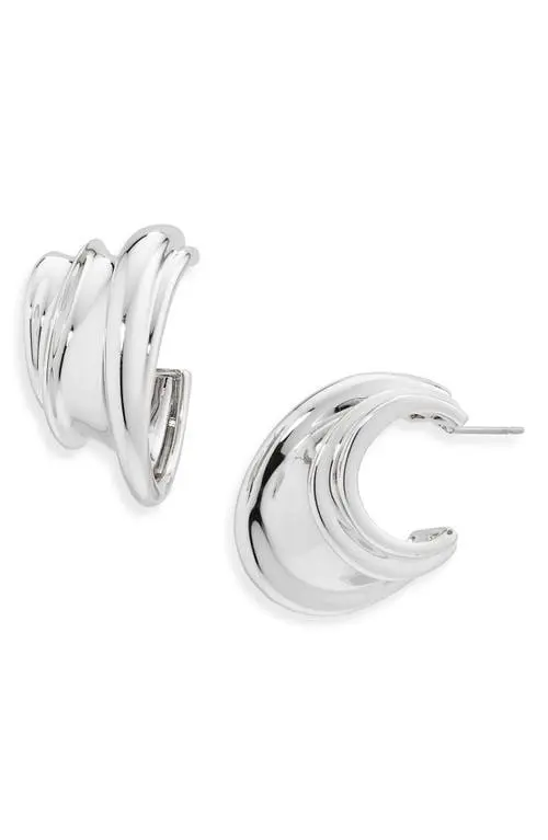 Jenny Bird Leona Hoop Earrings - High Polish Silver