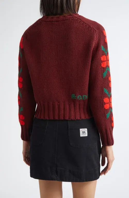 BODE Skunk Royal Alpaca Sweater - Maroon