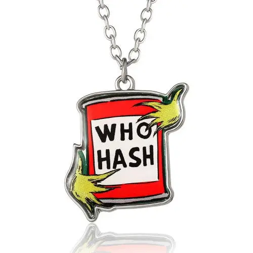 DR. SEUSS The Grinch Who Hash Pendant Necklace - Red