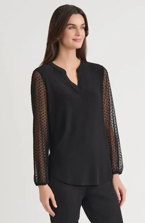 KASPER Split Neck Top
