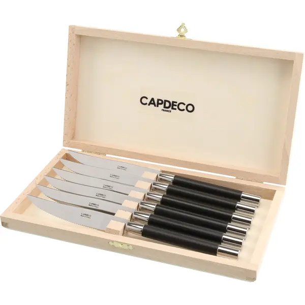 CAPDECO Contybox Of 6 Steak Knives - Blackwood