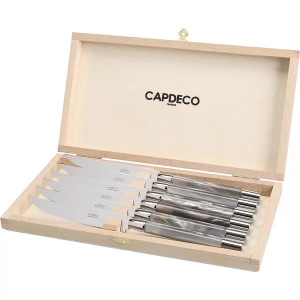 CAPDECO Contybox Of 6 Steak Knives - Grey