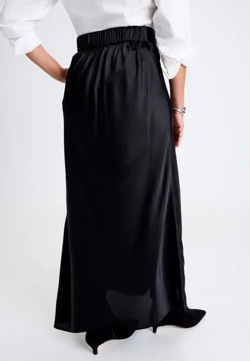 JESSICA LONDON Satin Maxi Skirt