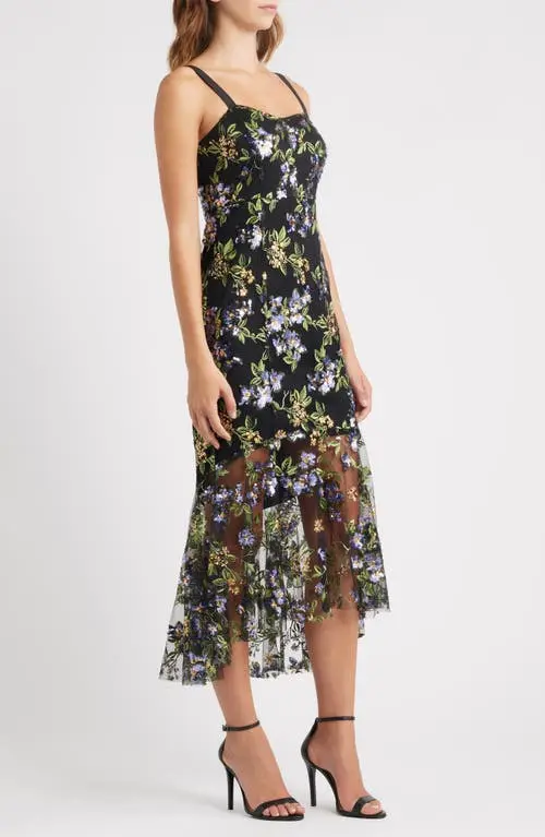 Sam Edelman Sequin Embroidered Midi Dress