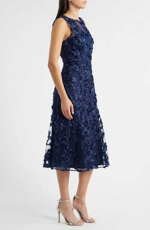 Sam Edelman Floral Appliqu Cocktail Dress - Navy | Editorialist