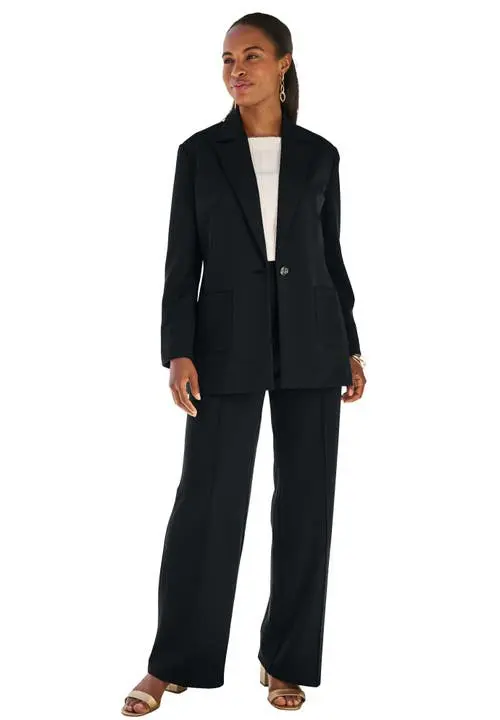 JESSICA LONDON Perfectease Crepe Blazer - Black