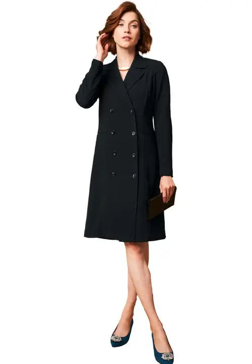 JESSICA LONDON Double-breasted Jacket Dress - Black